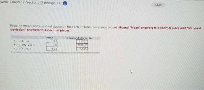 Solved ework Chapter 7 (Sections 71 through 74) Saved Find | Chegg.com Solved ework Chapter 7 (Sections 71 through 74) Saved Find | Chegg.com