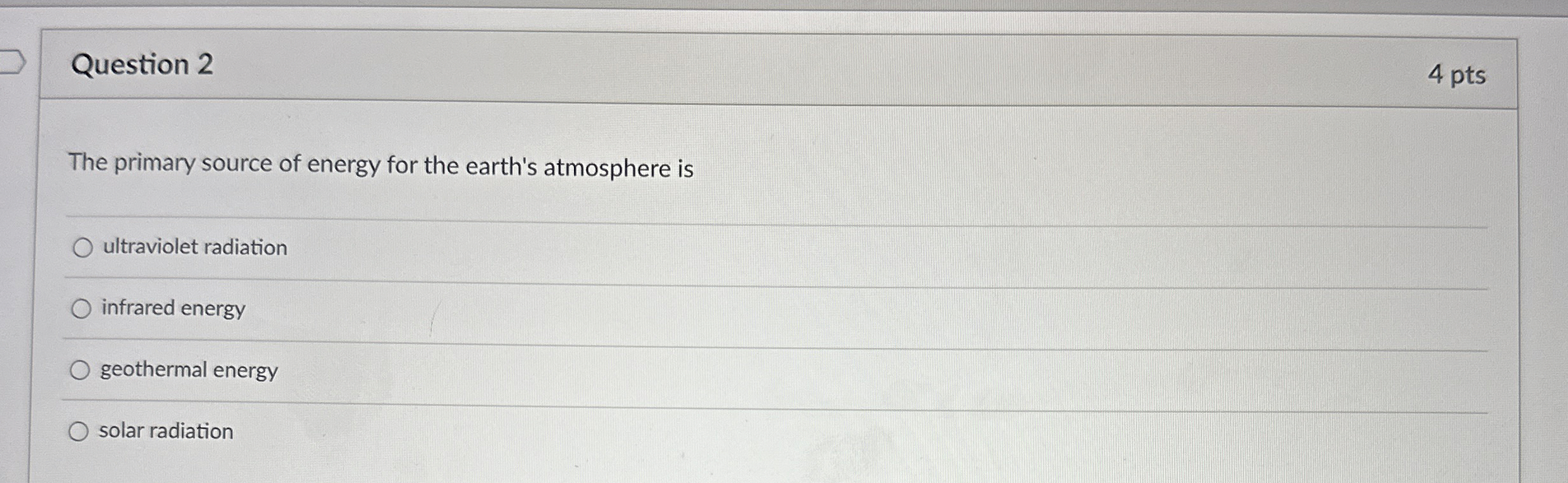 Solved Question 24 ﻿ptsThe primary source of energy for the | Chegg.com