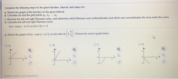 Solved Complete the following steps for the given function, | Chegg.com