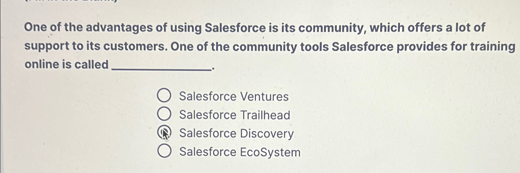 Solved One of the advantages of using Salesforce is its | Chegg.com