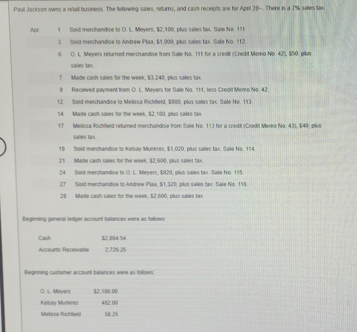 Solved Record the sales transactions in the sales joumal. | Chegg.com