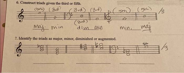 What does it mean to construct traids given in the | Chegg.com