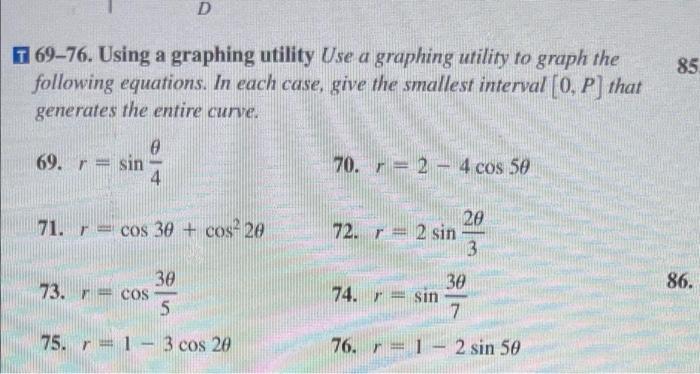 Solved Use a graphing utility to graph the following | Chegg.com