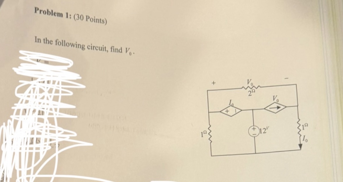 Solved Problem 1: (30 ﻿Points)In the following circuit, find | Chegg.com