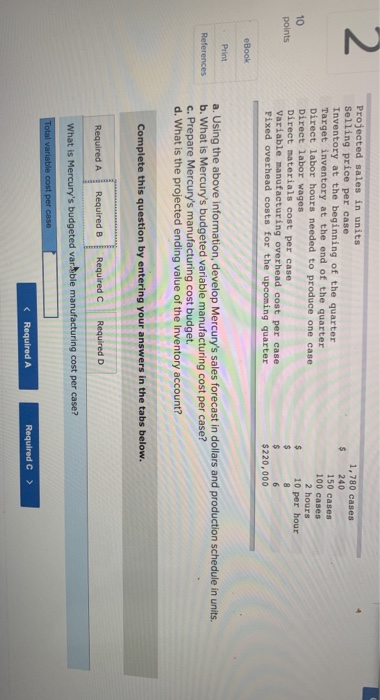 Solved Help Save & Exit Sub Check my work Projected sales in | Chegg.com