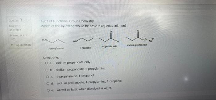 Solved QUE Niyet answer w303 of Functional Group Chemistry | Chegg.com