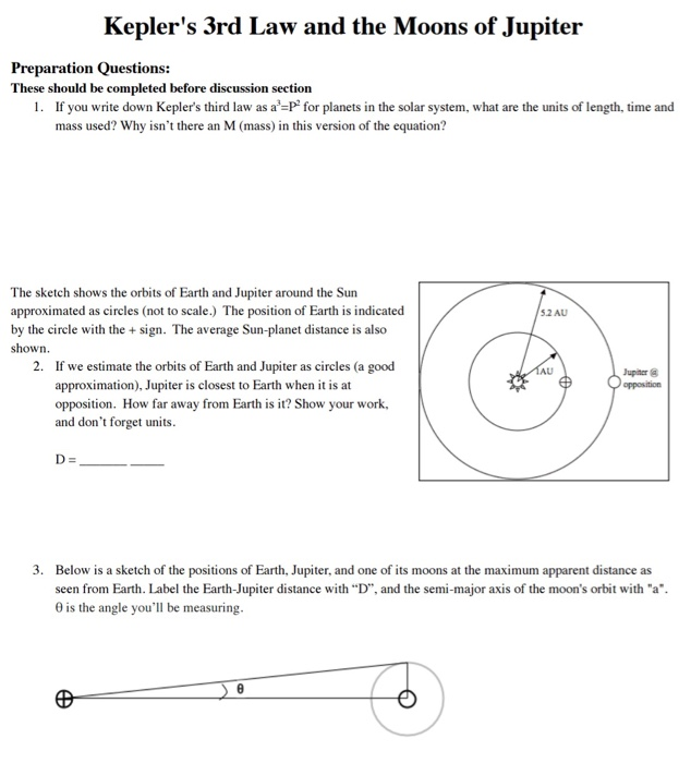 Solved Kepler's 3rd Law and the Moons of Jupiter Preparation | Chegg.com