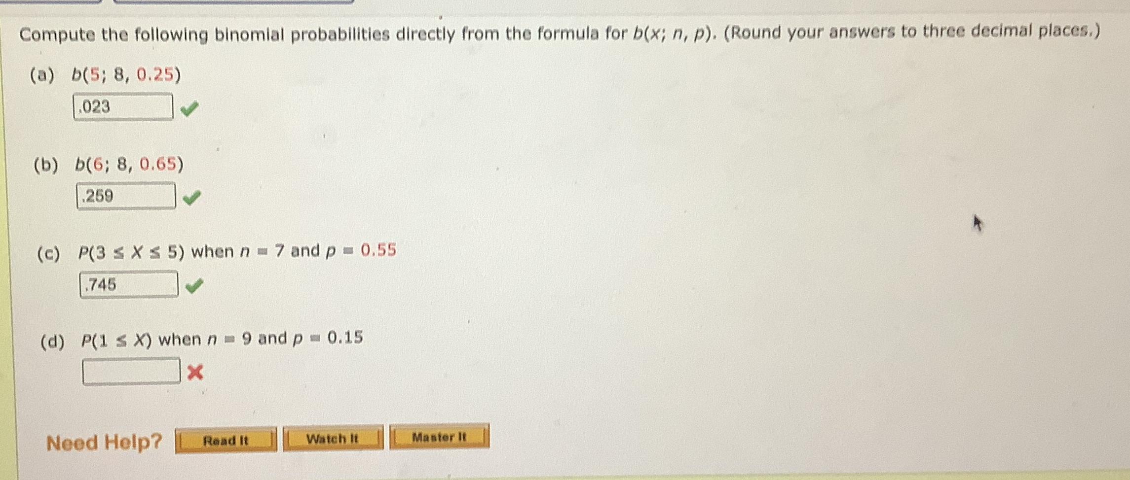 Solved Just part d please and fast. Compute the following | Chegg.com