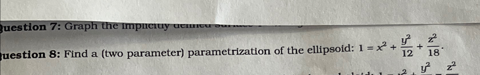 Solved Find a (two parameter) ﻿parametrization of the | Chegg.com