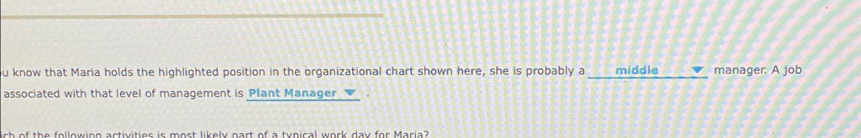 Solved u know that Maria holds the highlighted position in | Chegg.com