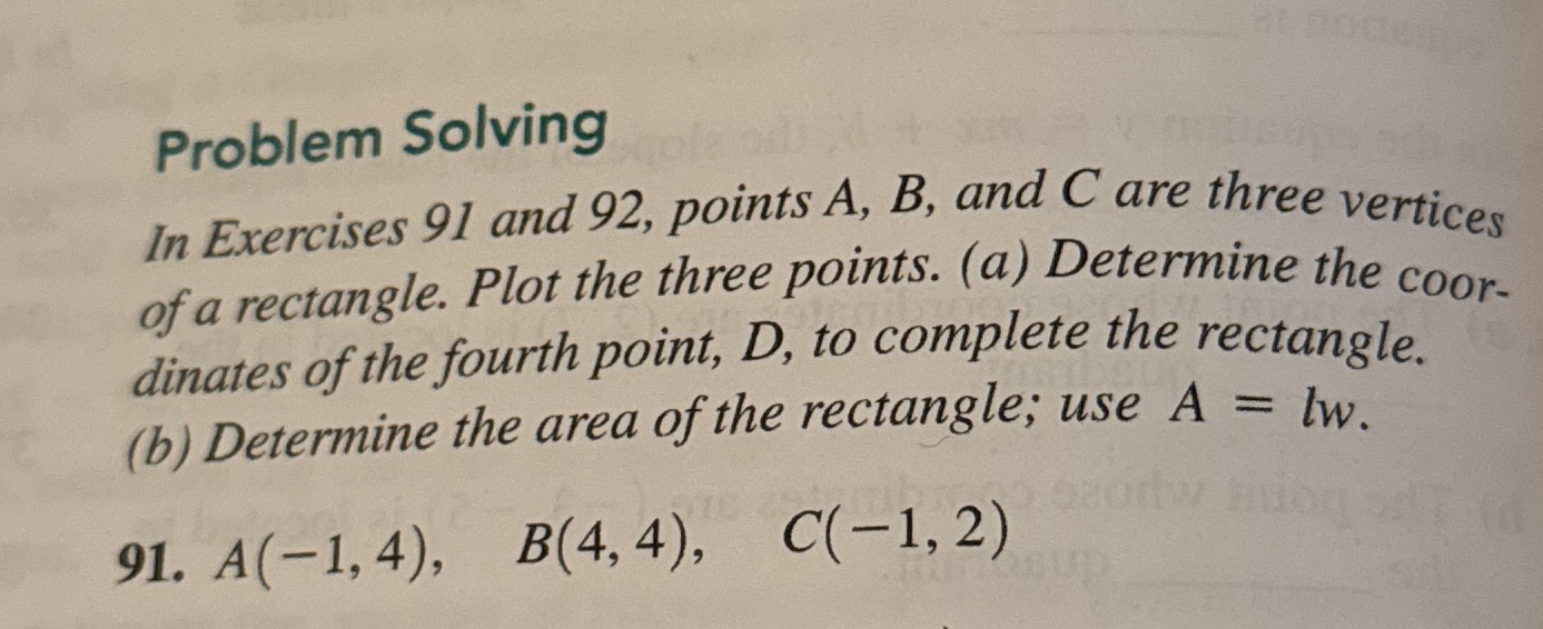 Solved Problem SolvingIn Exercises 91 ﻿and 92, ﻿points A,B, | Chegg.com