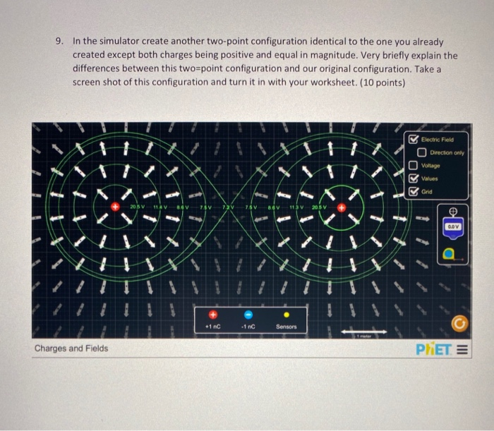 Solved 9. In the simulator create another two-point | Chegg.com