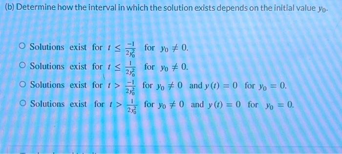 Solved Consider the initial value problem. y′+y3=0,y(0)=y0 | Chegg.com