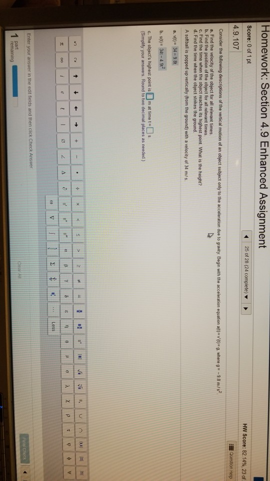 Solved Homework Section 4 9 Enhanced Assignment Score 0 Of