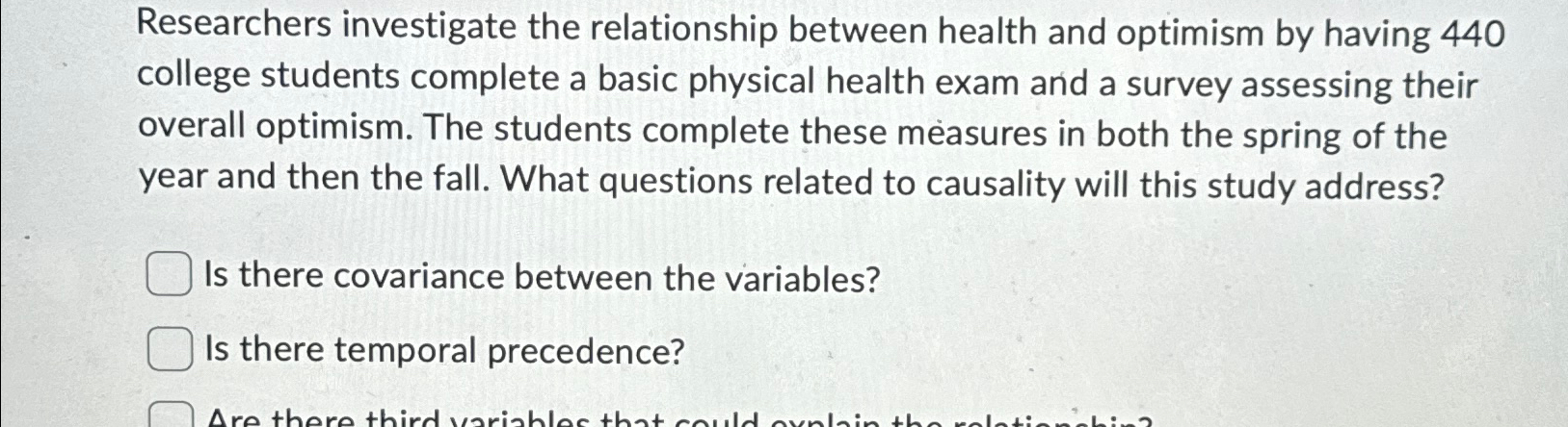 Solved Researchers investigate the relationship between | Chegg.com