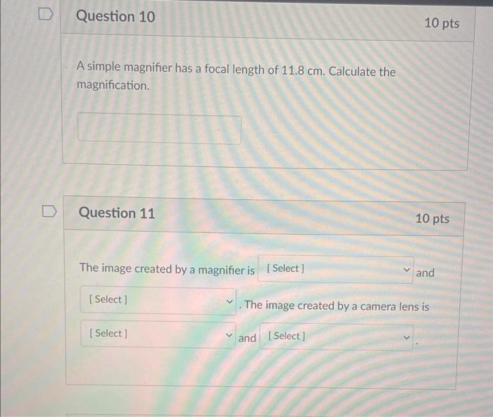 Solved A simple magnifier has a focal length of 11.8 cm. | Chegg.com