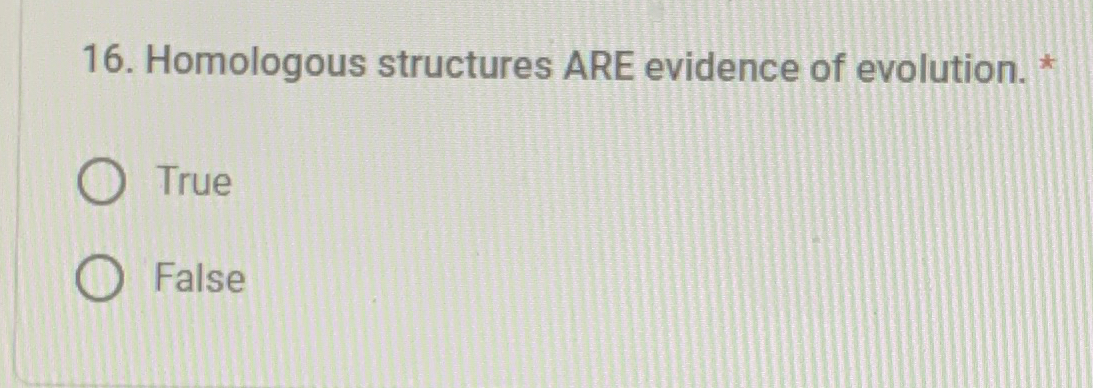 Solved Homologous structures ARE evidence of evolution. | Chegg.com