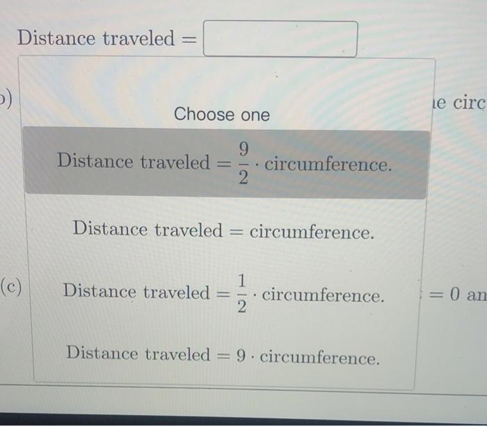 Solved A particle's position along a circular path at time t | Chegg.com