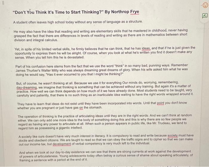 ethos, pathos and logos in "don't you think its time | Chegg.com