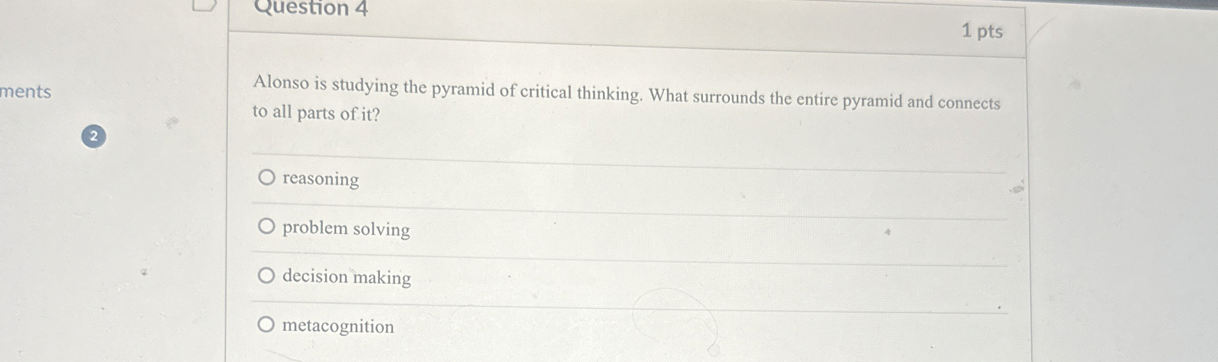 Solved Question 41 ﻿ptsAlonso is studying the pyramid of | Chegg.com