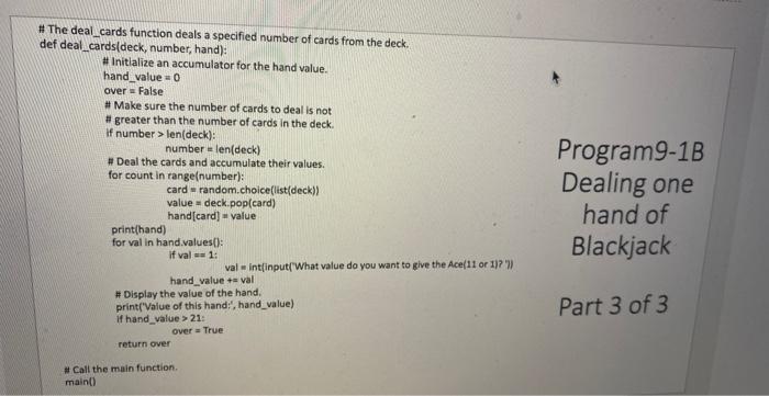 Solved - Program9-1 simulates pulling cards from a deck and | Chegg.com