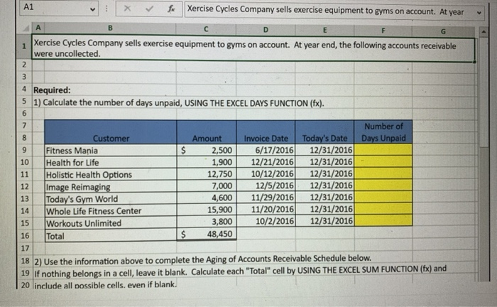 Solved Saved Help Save & Exit Sub Aging of Accounts | Chegg.com