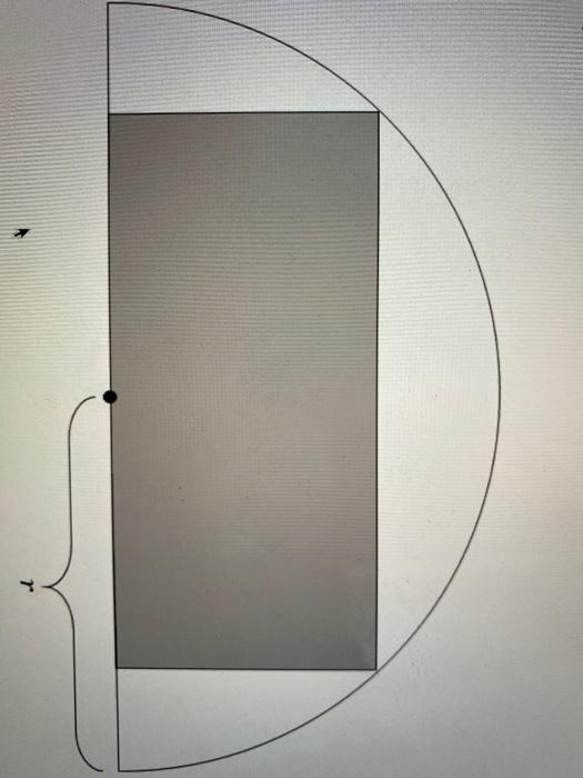 Solved A rectangle is to be inscribed in a semicircle with | Chegg.com