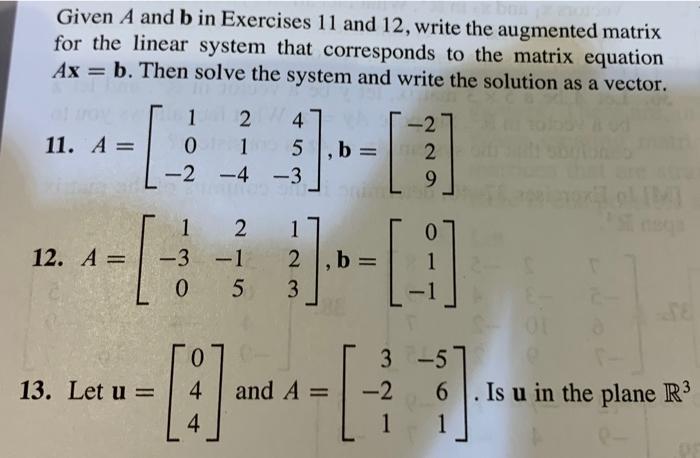 Solved Given A And B In Exercises 11 And 12 Write The 2589