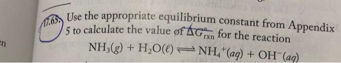 [Solved]: 39. Use the appropriate equilibrium constant from