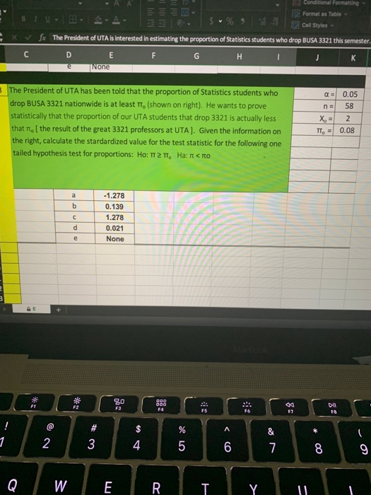 Solved A A Conditional Forma F Format as Table $ % 3 3 Cell | Chegg.com