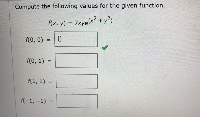 Solved Compute the following values for the given function. | Chegg.com
