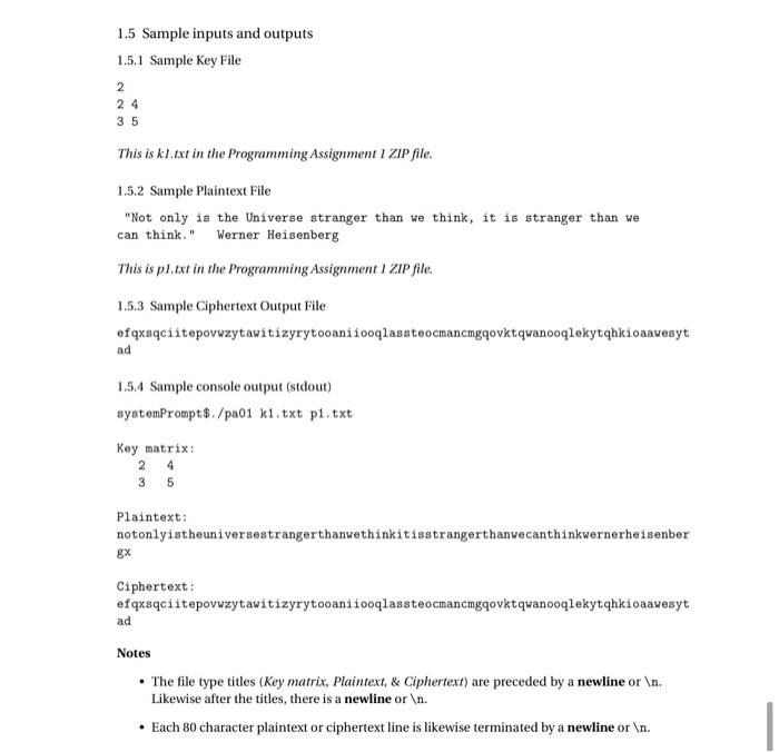 Solved 1.2 Formats 1.2.1 Encryption Key File Formats The | Chegg.com
