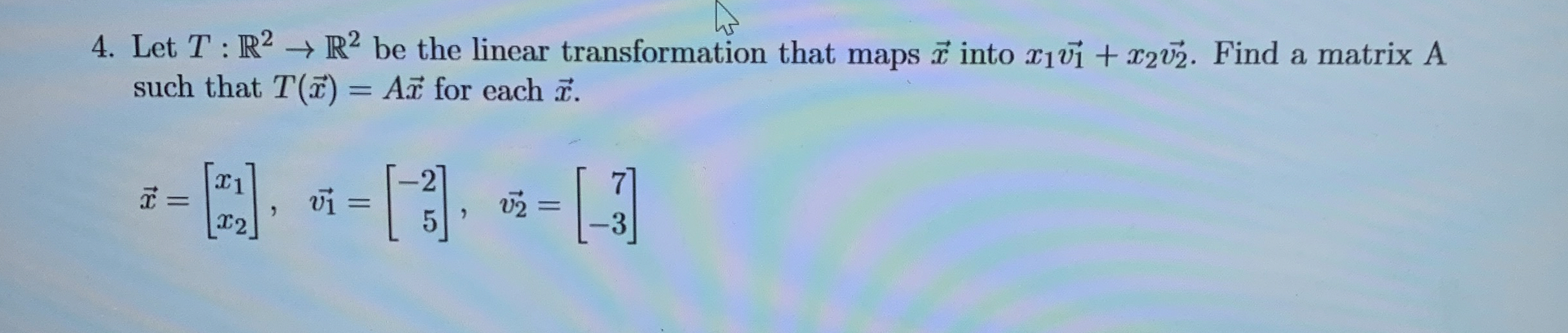 Solved Let T:R2→R2 ﻿be the linear transformation that maps | Chegg.com