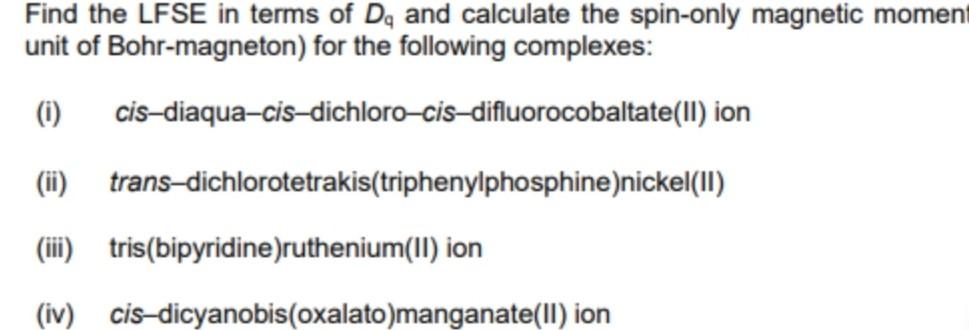 Solved Find the LFSE in terms of De and calculate the | Chegg.com
