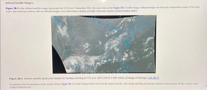 Solved Infrarcd Satellite Imagery water, and eloud-top | Chegg.com