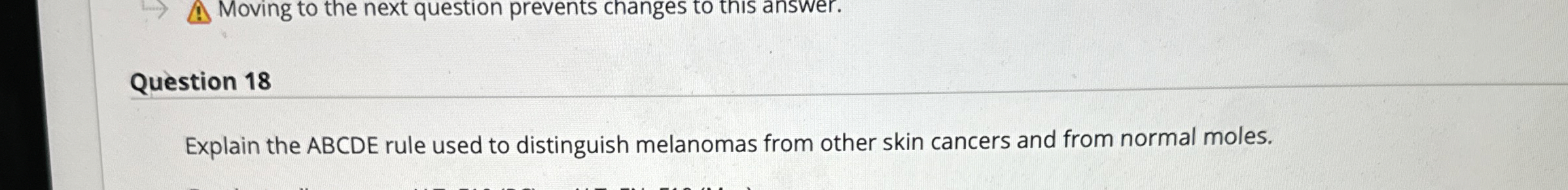 Solved Question 18Explain the ABCDE rule used to distinguish | Chegg.com