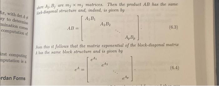 Solved Proposition 6.2 (Block-diagonal Matrices) Suppose A | Chegg.com