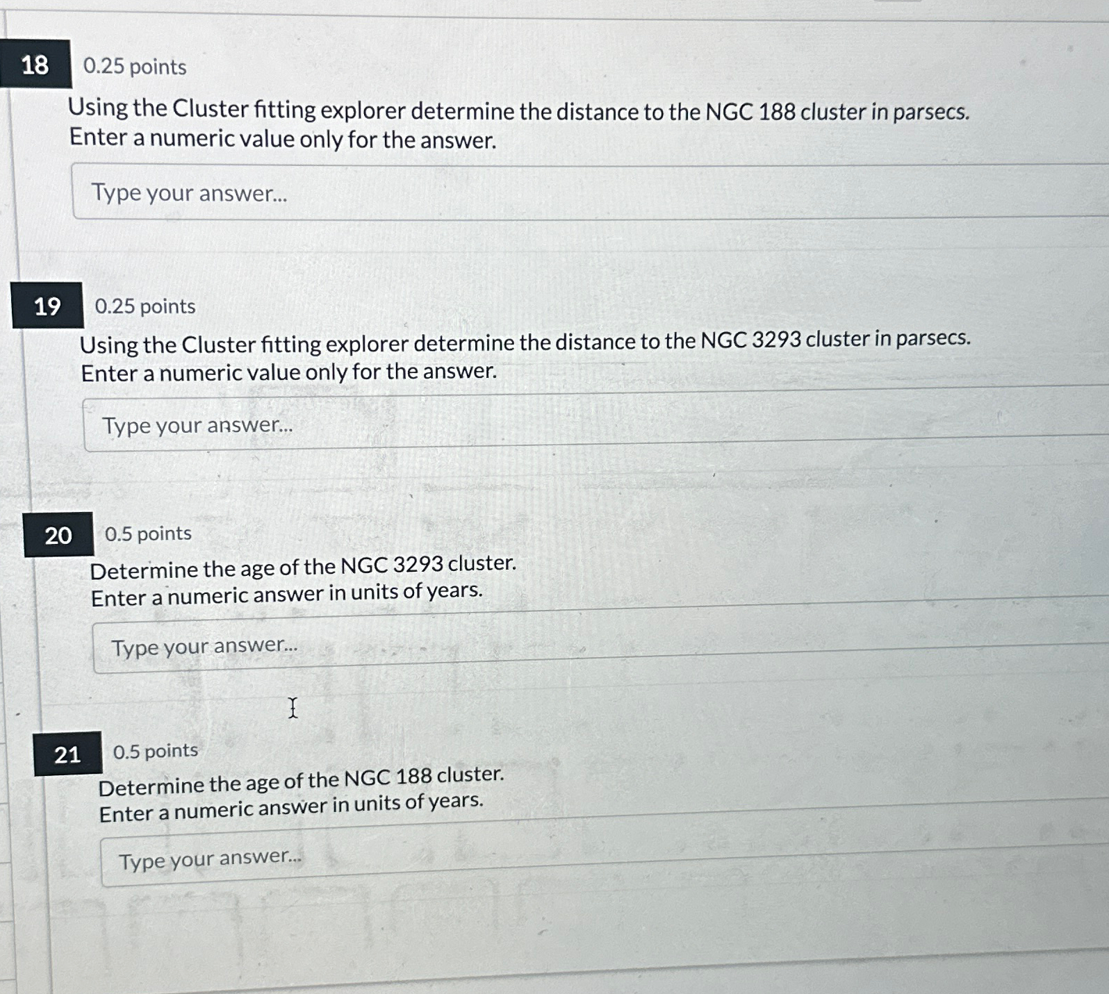 Solved Using the Cluster fitting explorer determine the | Chegg.com