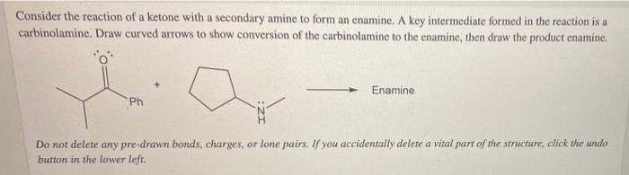 Solved Consider the reaction of a ketone with a secondary | Chegg.com