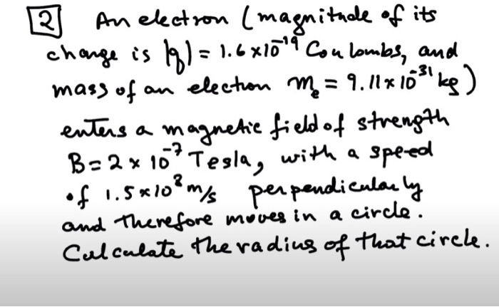 Solved 21 An electron (magnitude of its change is (q) = | Chegg.com