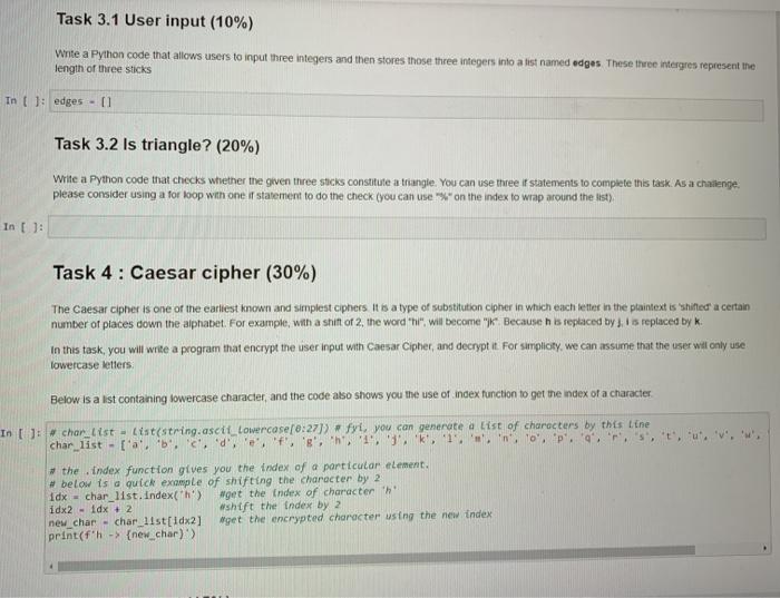 Solved Task 31 User Input 10 Write A Python Code That 0068
