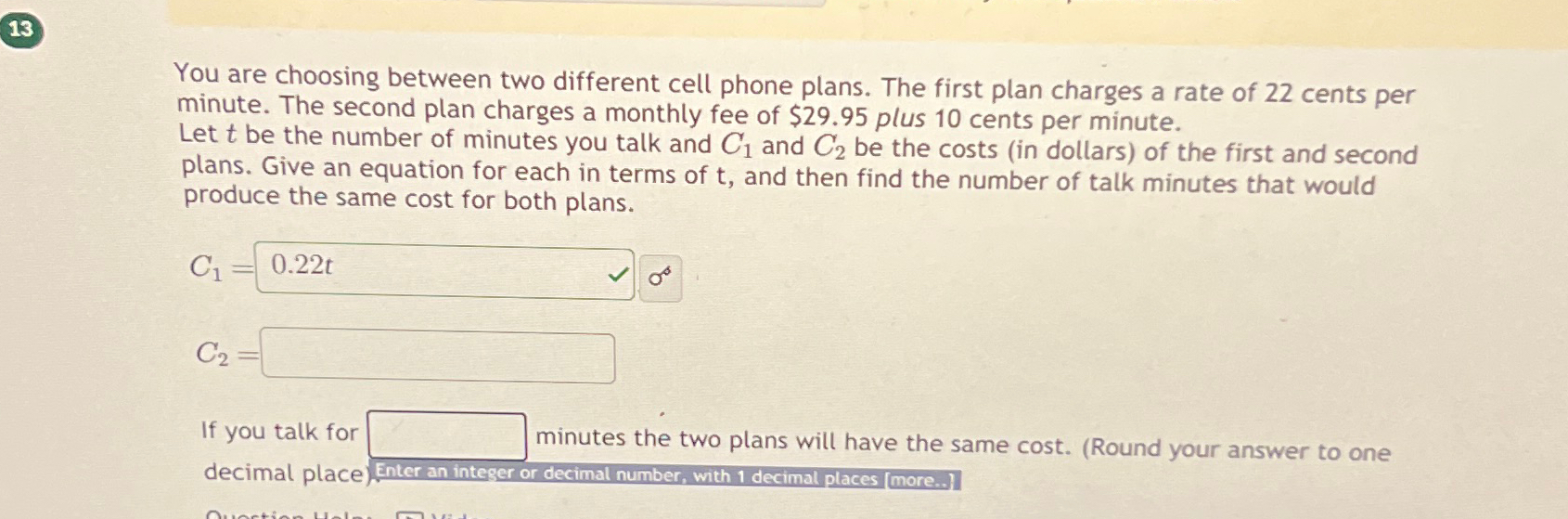Solved 13You are choosing between two different cell phone | Chegg.com