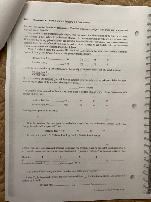 Name Mariely Section Experiment 21 Data and | Chegg.com