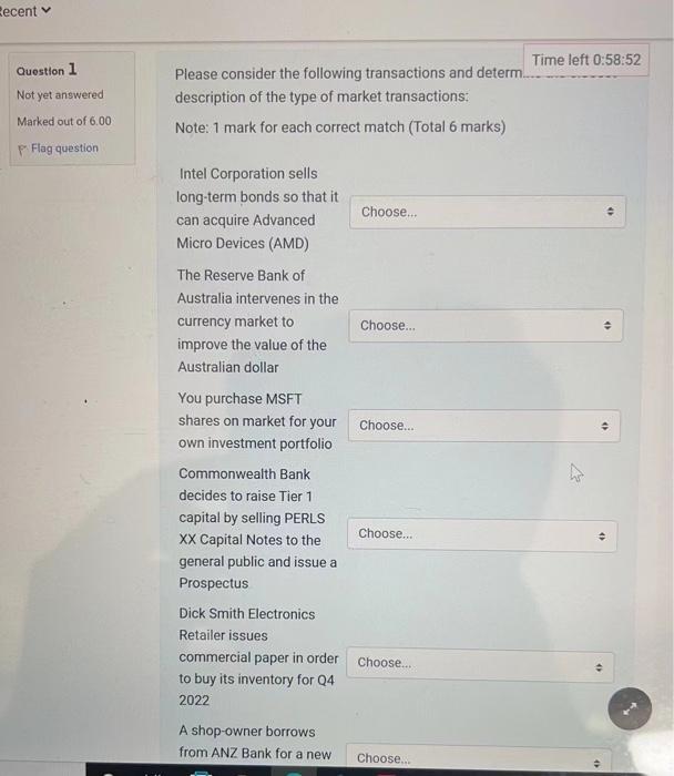 Solved Question 1 Please consider the following transactions | Chegg.com