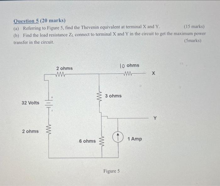 Solved Question 5 (20 marks) (a) Referring to Figure 5 , | Chegg.com