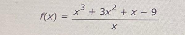Solved f(x)=xx3+3x2+x−9Find the derivative of the function f | Chegg.com