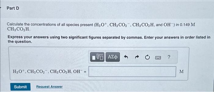 Solved Acetic acid, CH3CO2H, is the solute that gives | Chegg.com