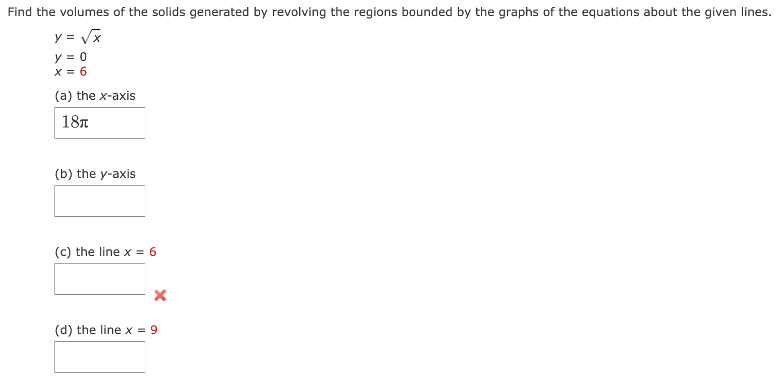 Solved Find the volumes of the solids generated by revolving | Chegg.com