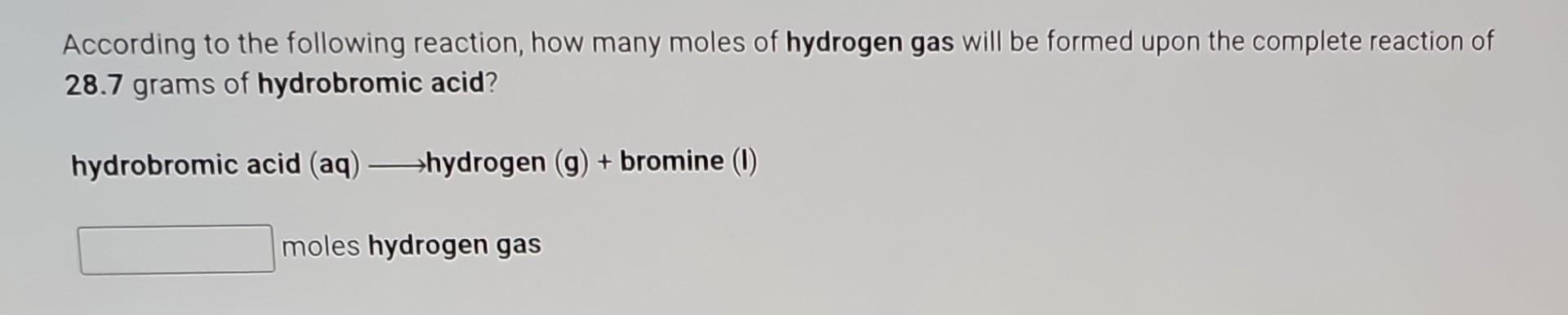 Solved According to the following reaction, how many moles | Chegg.com