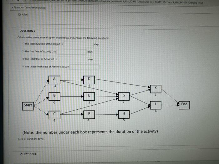 Solved Calculate the precedience disgram given below and | Chegg.com